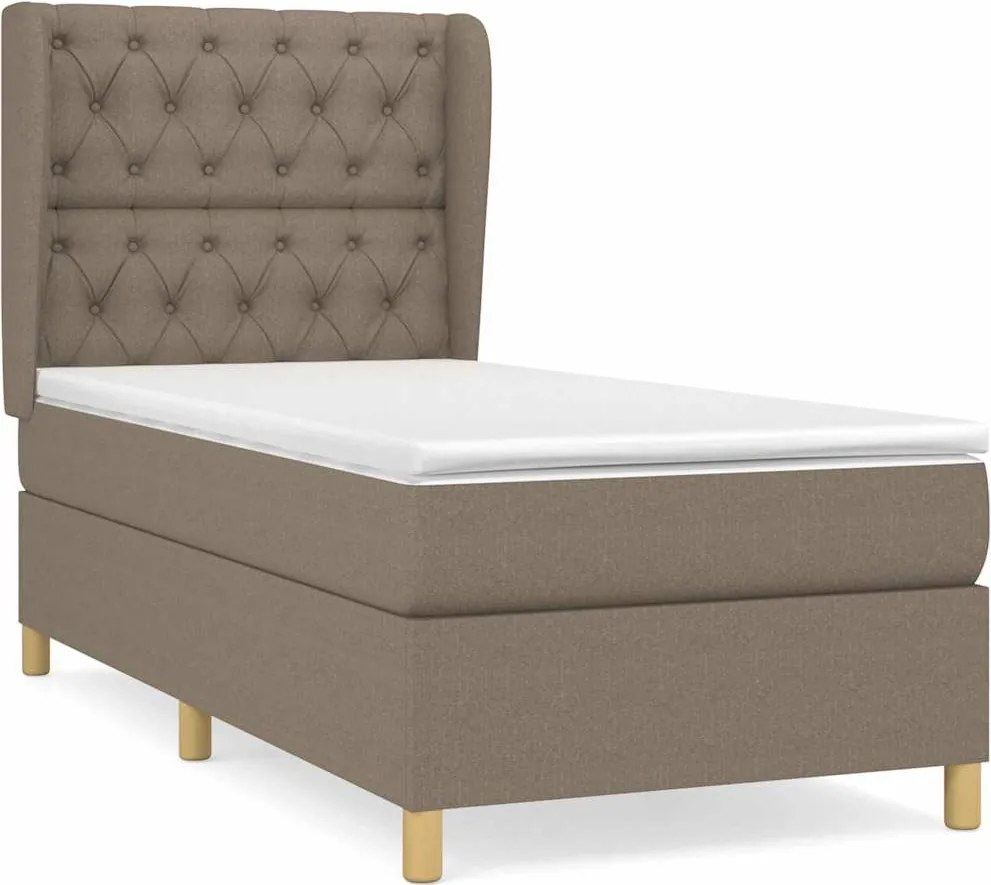 Box spring postel s matrací taupe 80x200 cm textil 3128721