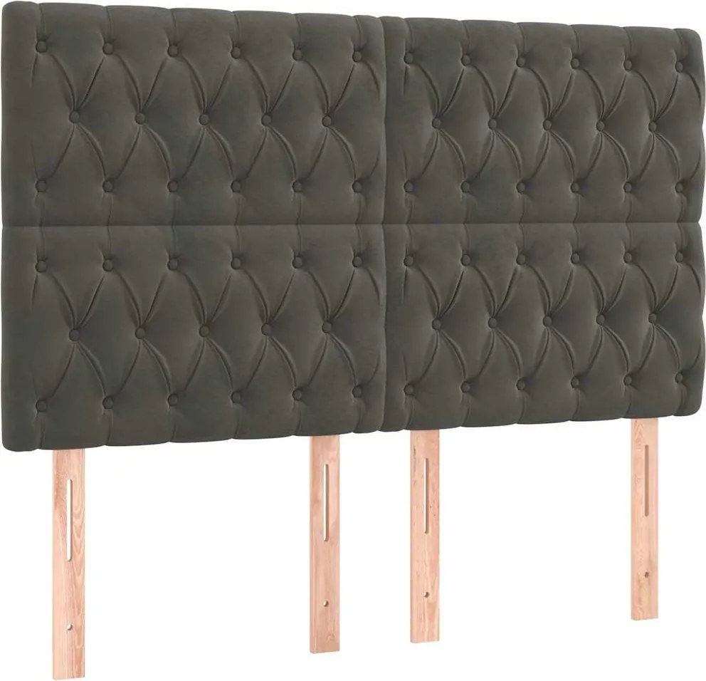 Box spring postel s matrací tmavě šedá 160x200 cm samet 3132868