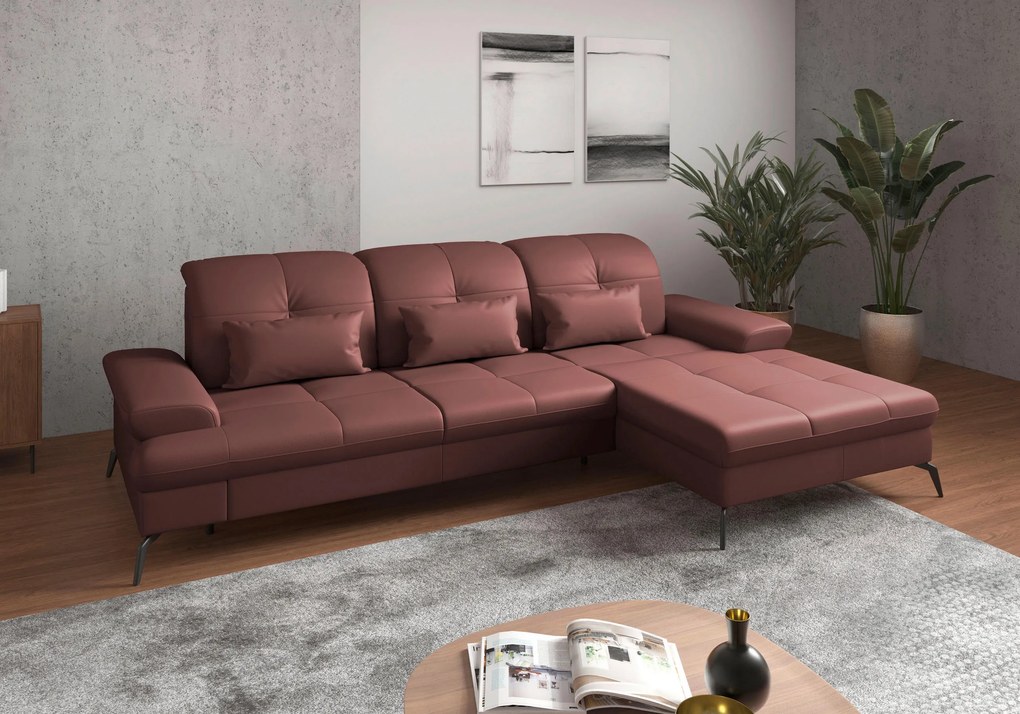 XXXLutz ROHOVÁ SEDAČKA, textil, kůže, červenohnědá Sit & More - Sedací soupravy - 000144011739
