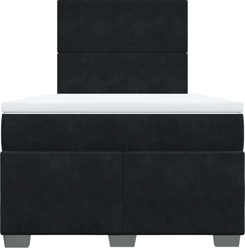 Box spring postel s matrací černá 120 x 200 cm samet 3290878