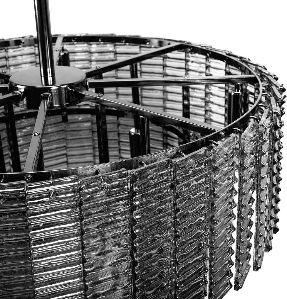 Toolight Toolight, závěsné stropní svítidlo 62cm, 8xE14, APP1678-8CP, šedá, OSW-09313
