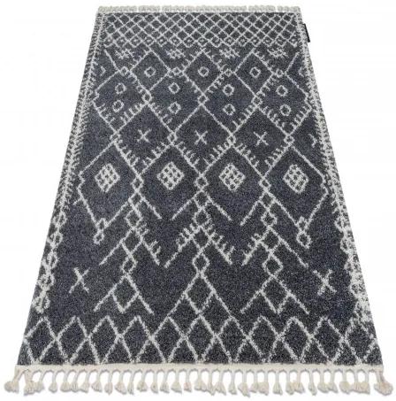 Kusový koberec BERBER TANGER B5940 tmavě šedý bílý Rozměr: 80x150 cm