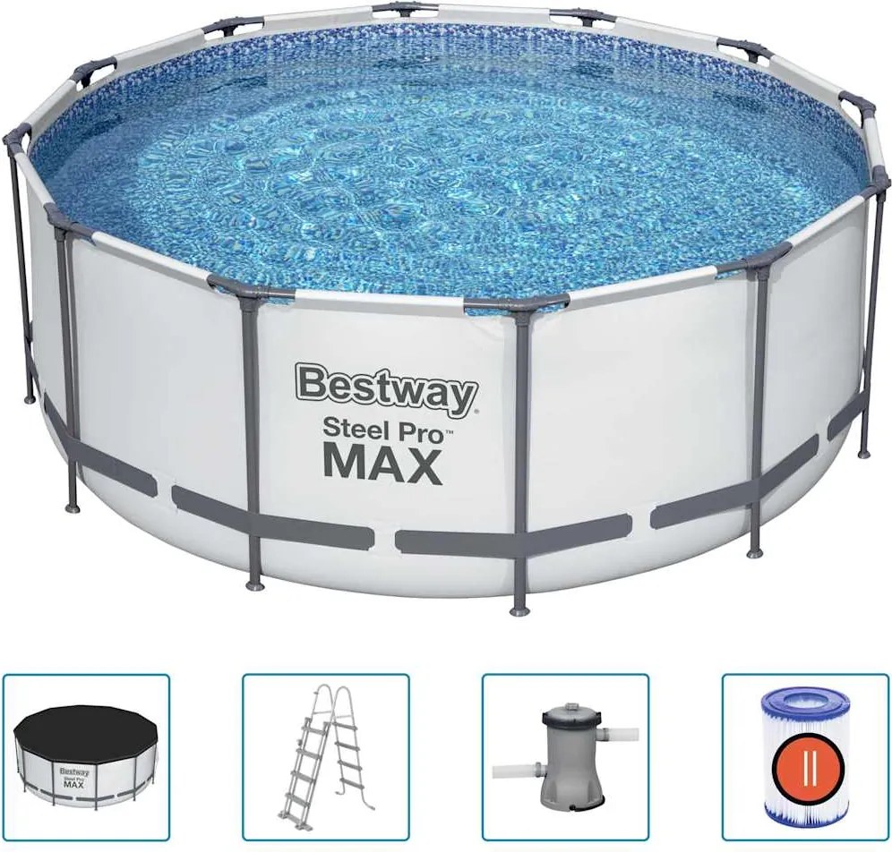 Bestway Bazén Steel Pro MAX s příslušenstvím kulatý 366 x 122 cm