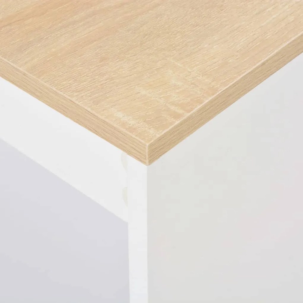 Barový stůl Eland s regálem - 110x50x103 cm | bílý