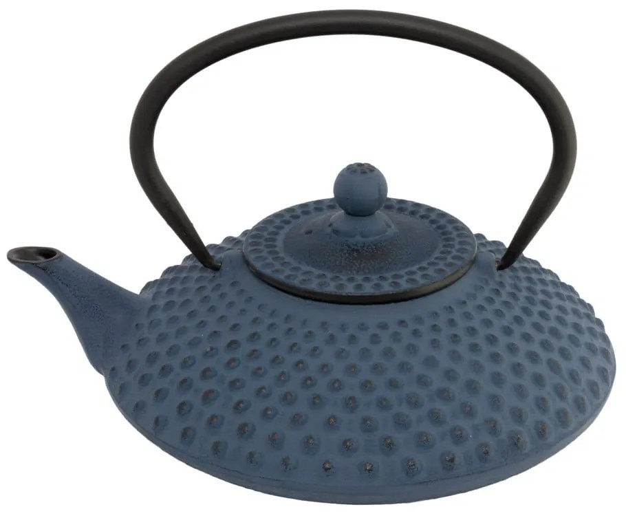 Modrá litinová konvice se sítkem na sypaný čaj Bredemeijer Xilin, 1,25 l