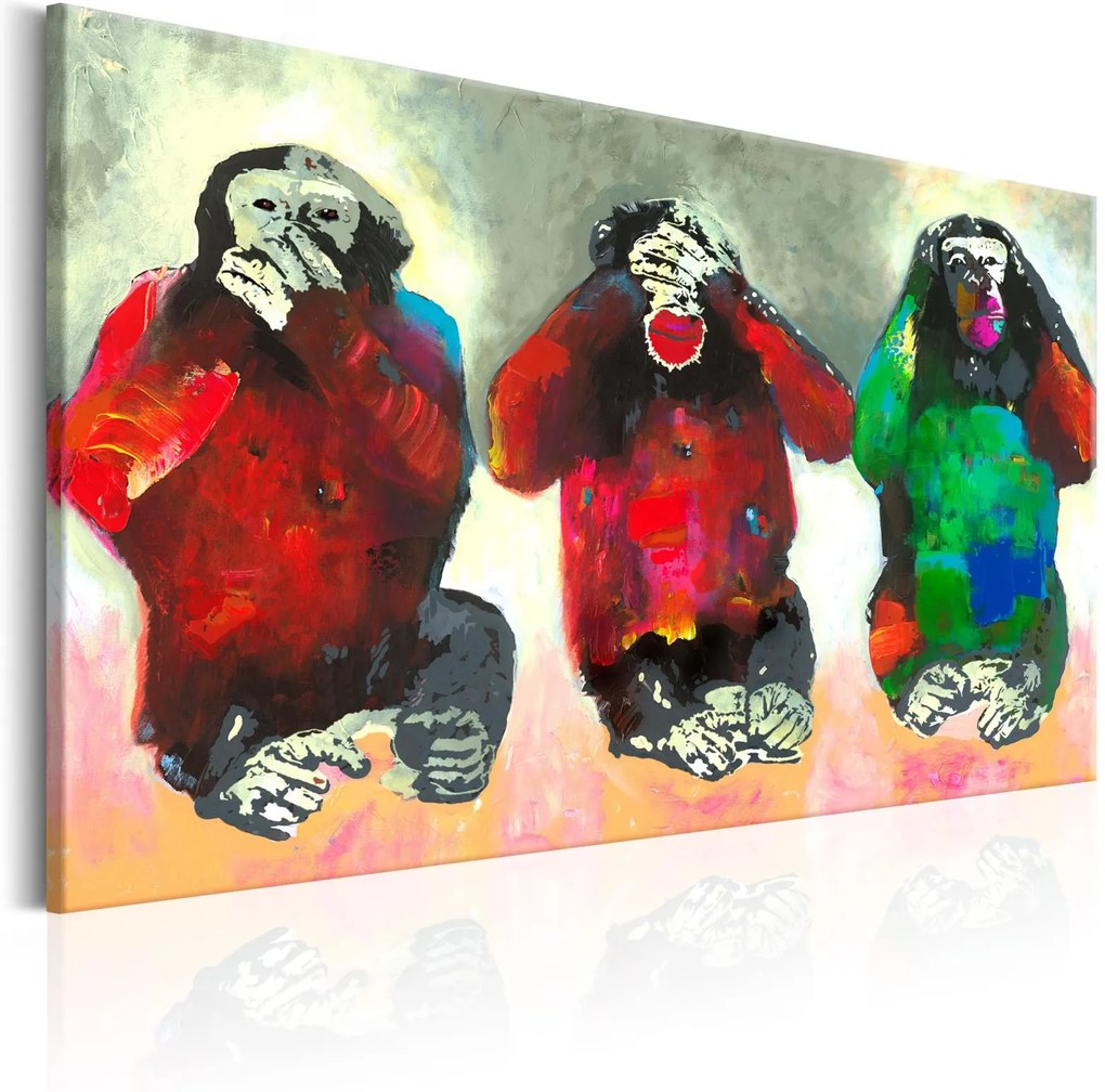 Obraz - Three Wise Monkeys 120x80