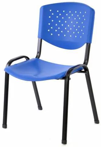 Garthen 38258 Stohovatelná plastová kancelářská židle - modrá