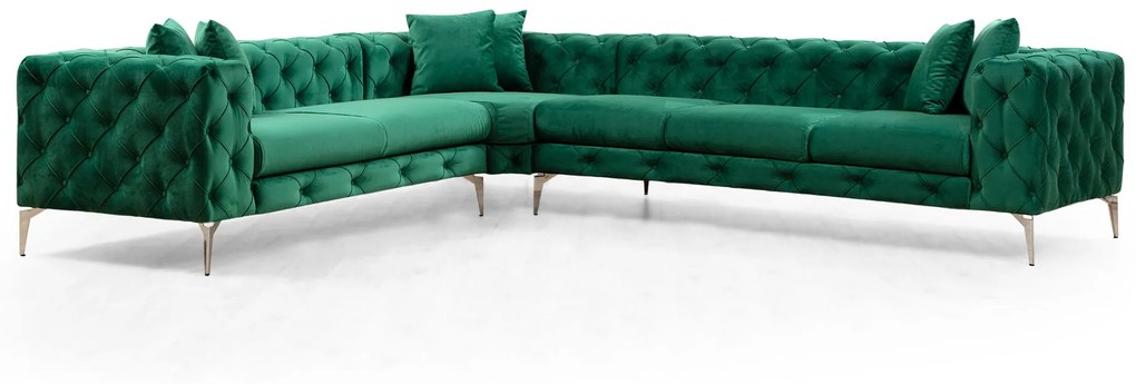 Atelier del Sofa Rohová sedací souprava Como Left - Green, Zelená