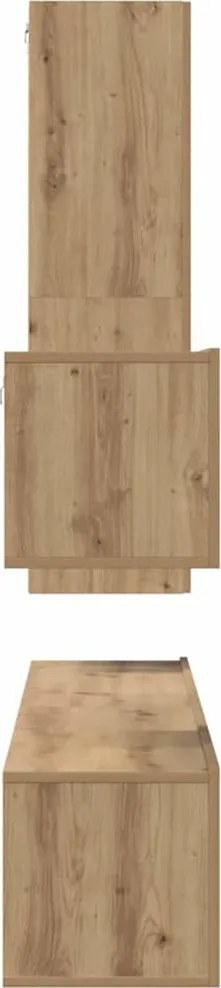 vidaXL 4dílný set TV skříněk kompozitní dřevo [3393329] Barva: dub artisan