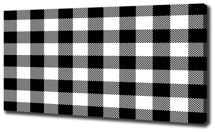 Wallmuralia Foto obraz na plátně Černobílá mříž 140x70 cm