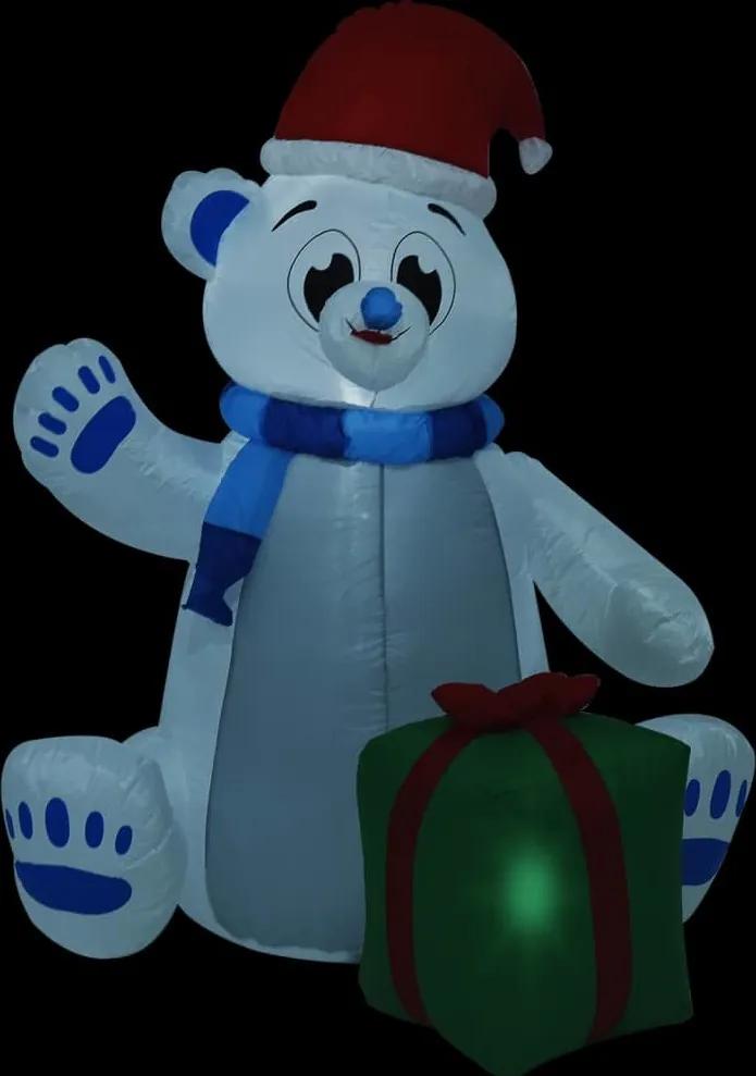 vidaXL Vánoční nafukovací lední medvěd s LED dovnitř i ven 2,4 m [331409]