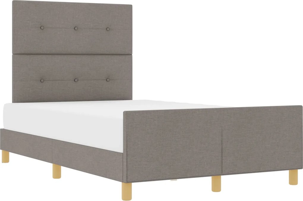Rám postele s čelo Taupe 120 x 200 cm textil 3344722