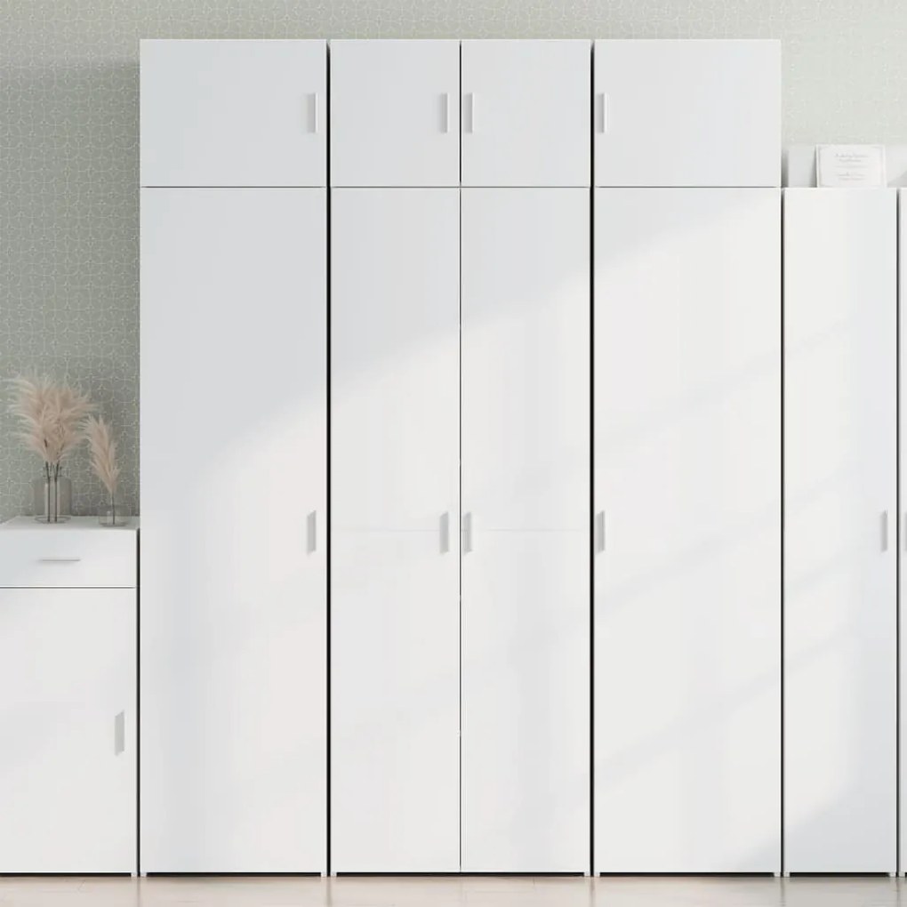 Úzká úložná bílá 70 x 42,5 x 225 cm kompozitní dřevo 3281322