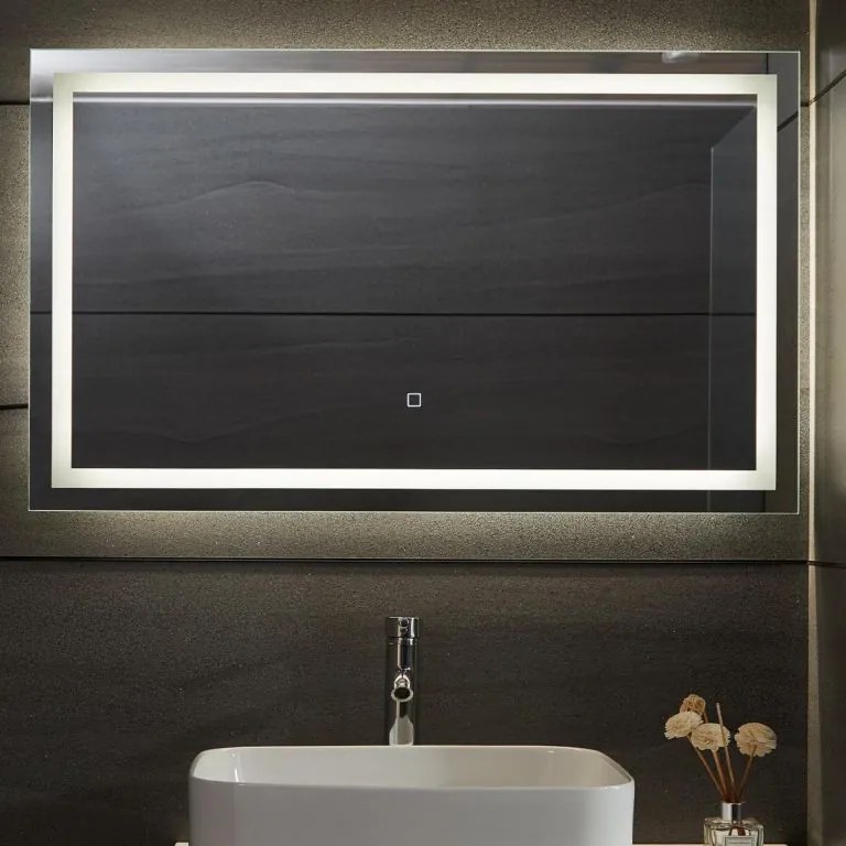 Aquamarin Koupelnové zrcadlo s LED osvětlením, 100 x 60 cm