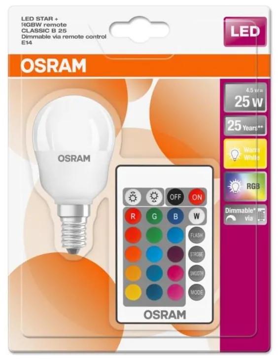 Osram LED RGBW Stmívatelná žárovka STAR E14/4,5W/230V 2700K + DO - Osram P224775