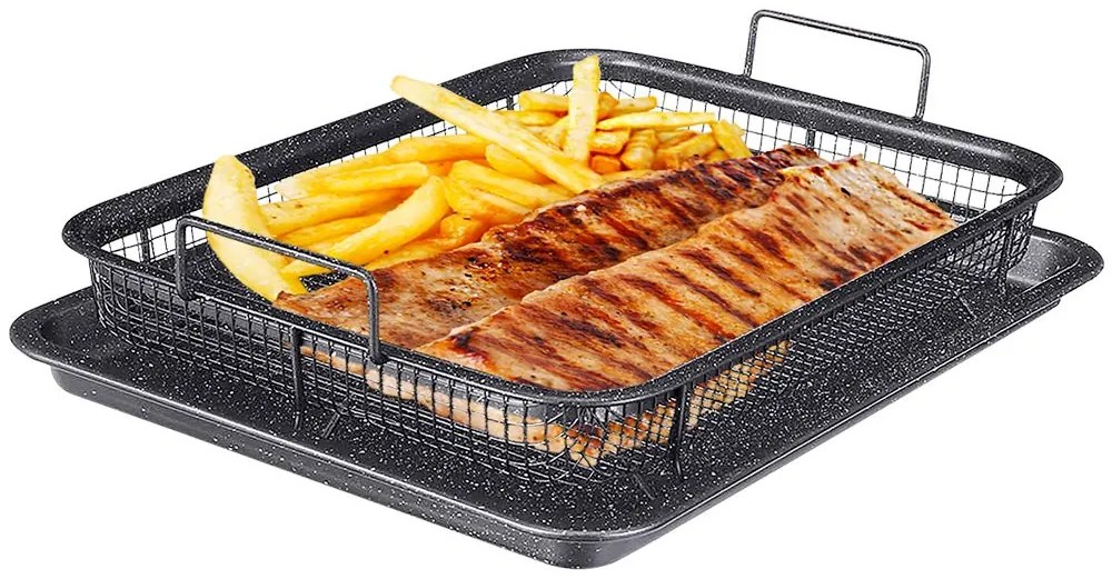 De Gusto Plech s grilovacím košem Maxi Crisper 33 x 25 cm