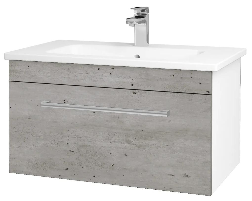 Dřevojas Koupelnová skříň ASTON SZZ 80 Varianta: N01 Bílá lesk / Úchytka T06 / D17 Colorado