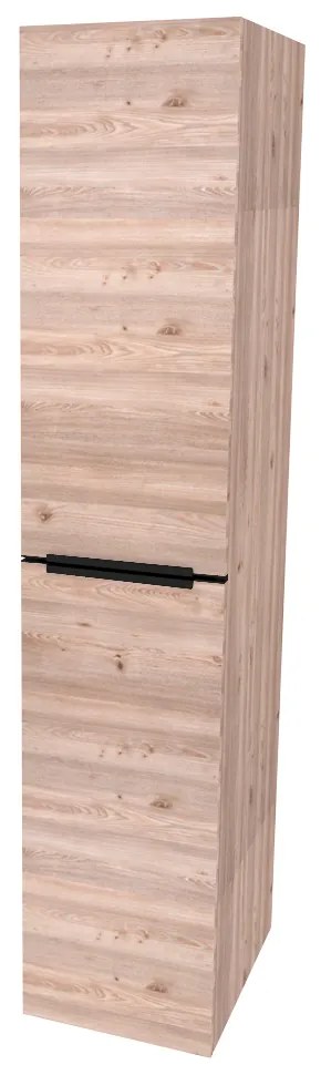 Mereo Mereo, Mailo, koupelnová skříňka vysoká 170 cm, černé madlo, Multidecor, CN594LPBDNLS