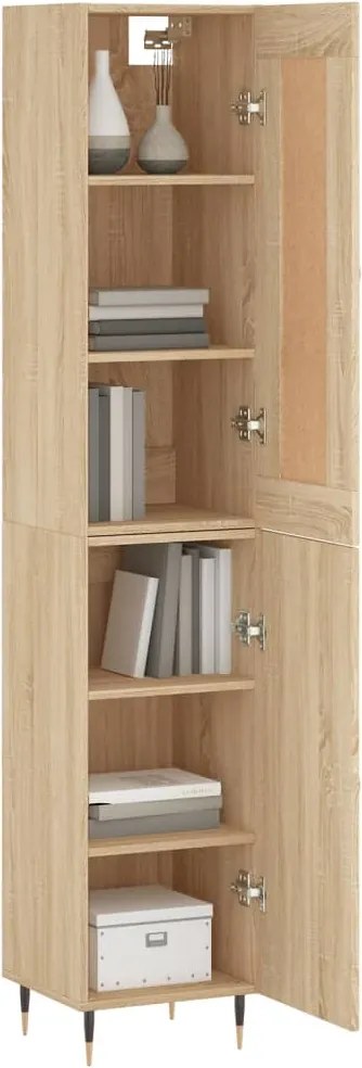 Skříň highboard dub sonoma 34,5 x 34 x 180 cm kompozitní dřevo 3200116