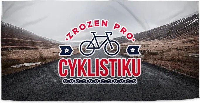 Sablio Ručník Zrozen pro cyklistiku - 30x50 cm