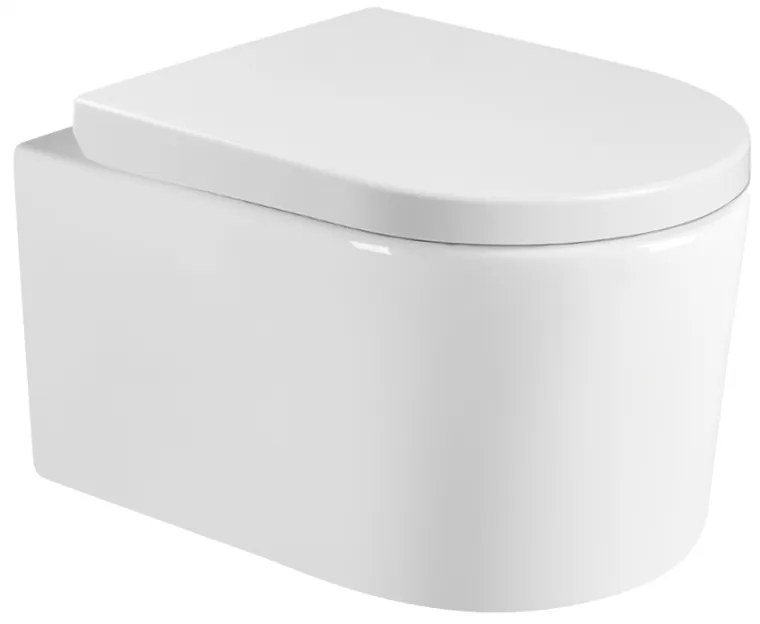Mexen SOFIA Rimless závěsná wc mísa se sedátkem s pomalým zavíráním, 49 x 37 cm, bílá, 30541000