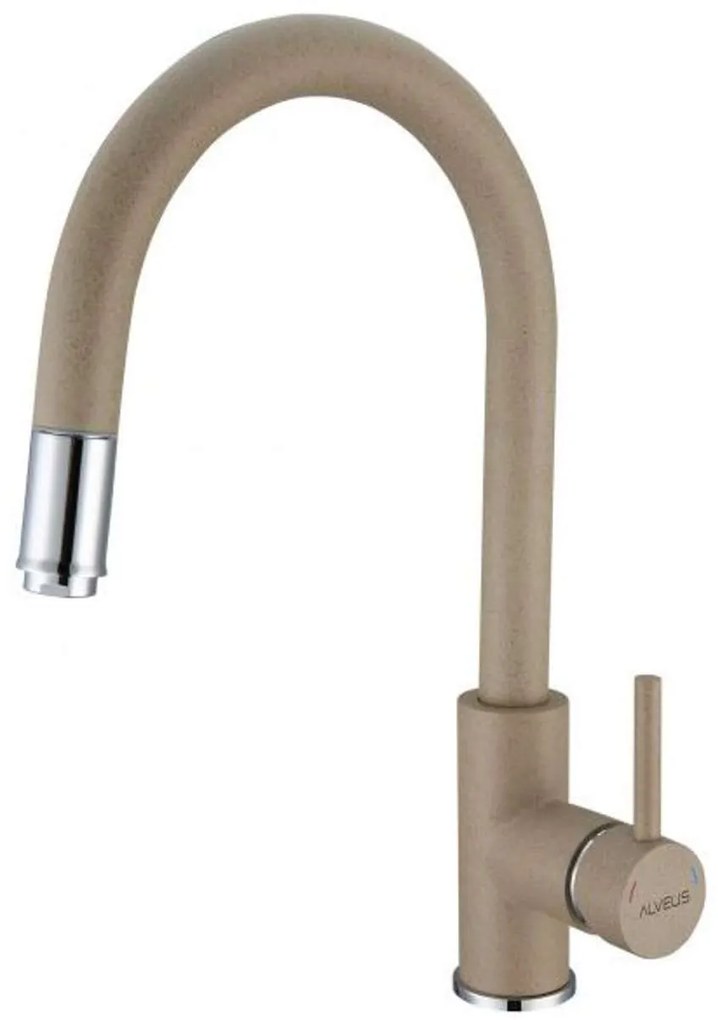 Alveus Delos - Dřezová baterie s výsuvnou koncovkou, beige 1129020