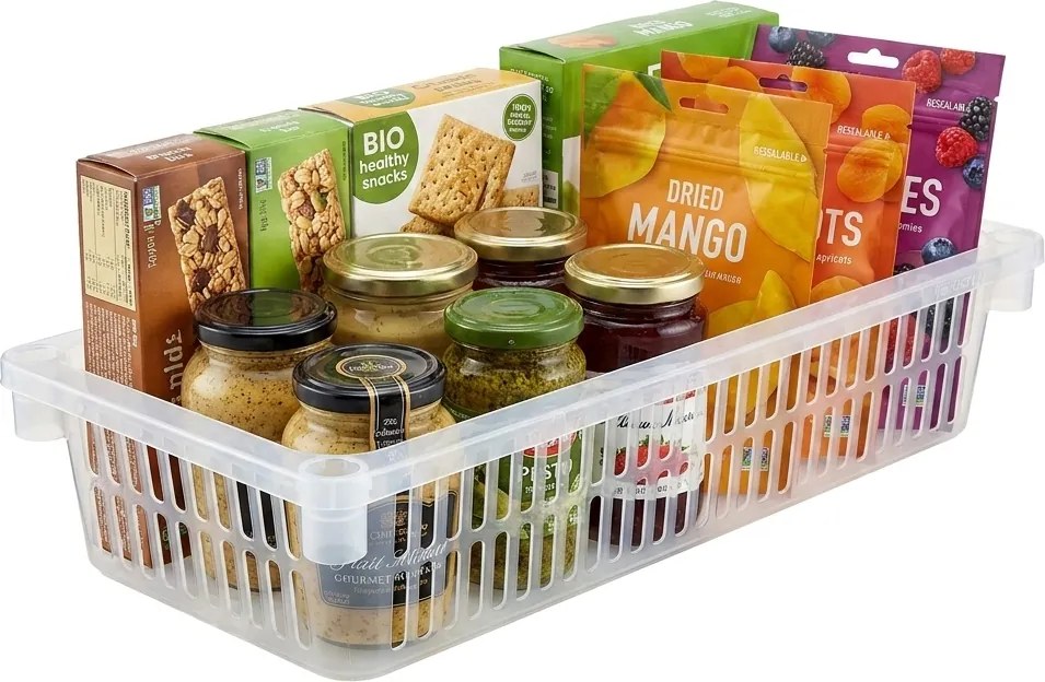 Orion Úložný koš, box a organizér extra hluboký 50cm x 20cm INVA, transparentní