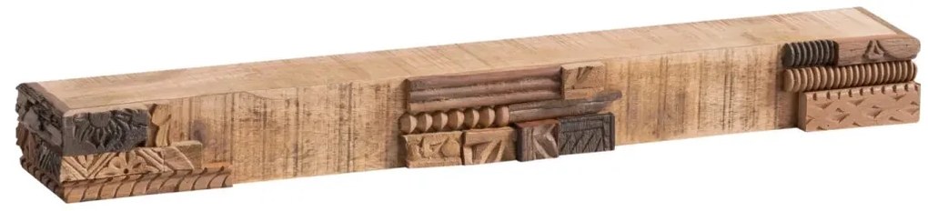furniture-nabytek.cz - Masivní nástěnná police Greenhill z mangového dřeva, lakovaná, hnědá – 100 cm