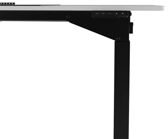Lama Plus Elektricky výškově nastavitelný stůl UPLIFT — 160 cm, bílá / černá