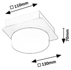 Rabalux 75001 - LED Stropní koupelnové svítidlo ATTICHUS LED/5W/230V IP44 4000K