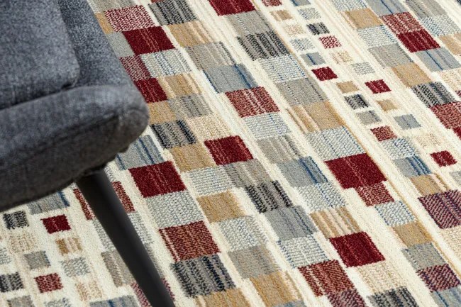 Koberec KILIM 7950/52933 geometrický šedý / béžový