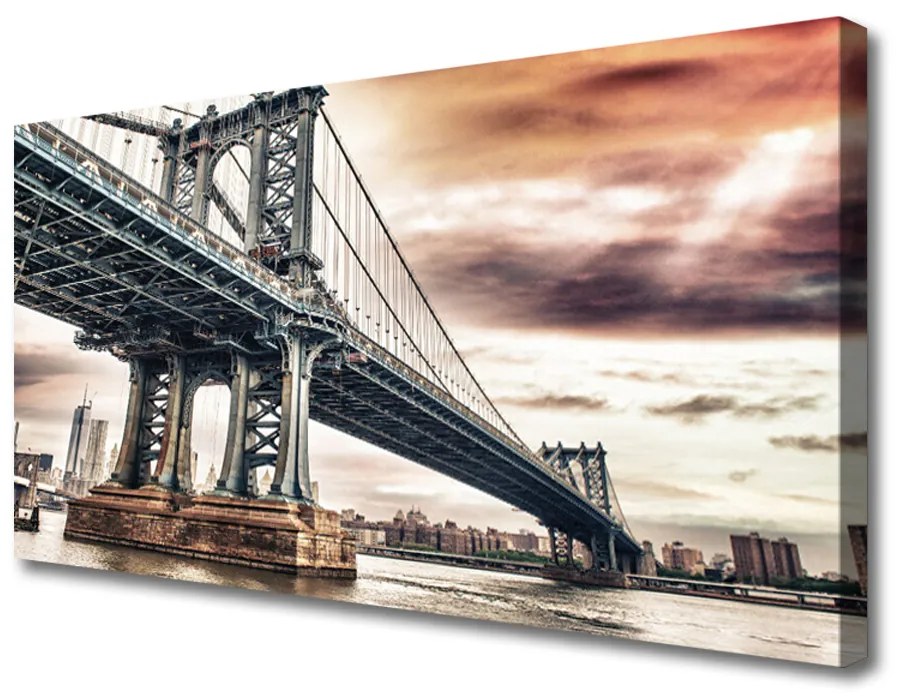 Obraz na plátně Most Město Architektura 100x50cm