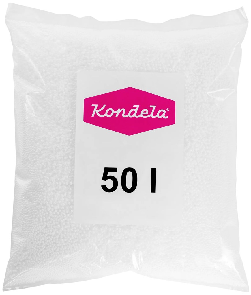 Kondela Náplň do sedacích vaků, EPS polystyrénové kuličky, balení 50 l