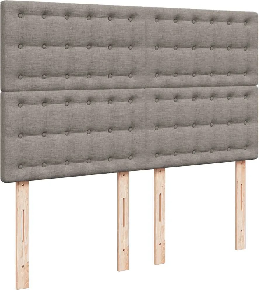 Box spring postel s matrací taupe 140x190 cm textil 3292069