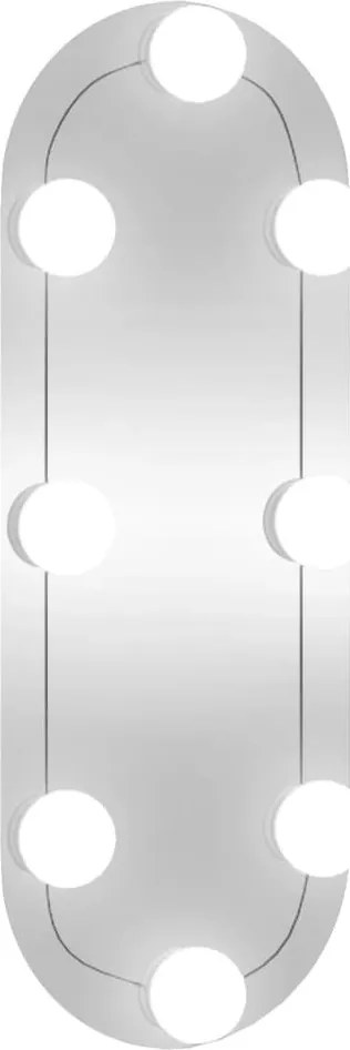 vidaXL Nástěnné zrcadlo s LED osvětlením 15 x 40 cm sklo oválné [3189158]