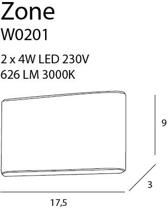 Maxlight Nástěnné svítidlo Maxlight W0201 ZONE