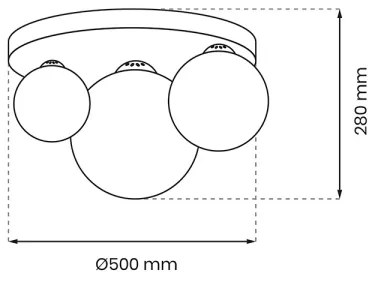 Stropní svítidlo REFLEX 2xE14/40W/230V + 1xE27/60W/230V