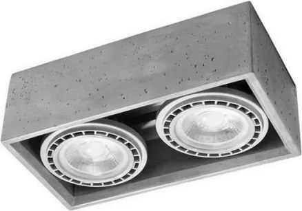 Stropní svítidlo SOLLUX Quatro 2 GU10 2x40W bez zdroje SL.0884 beton