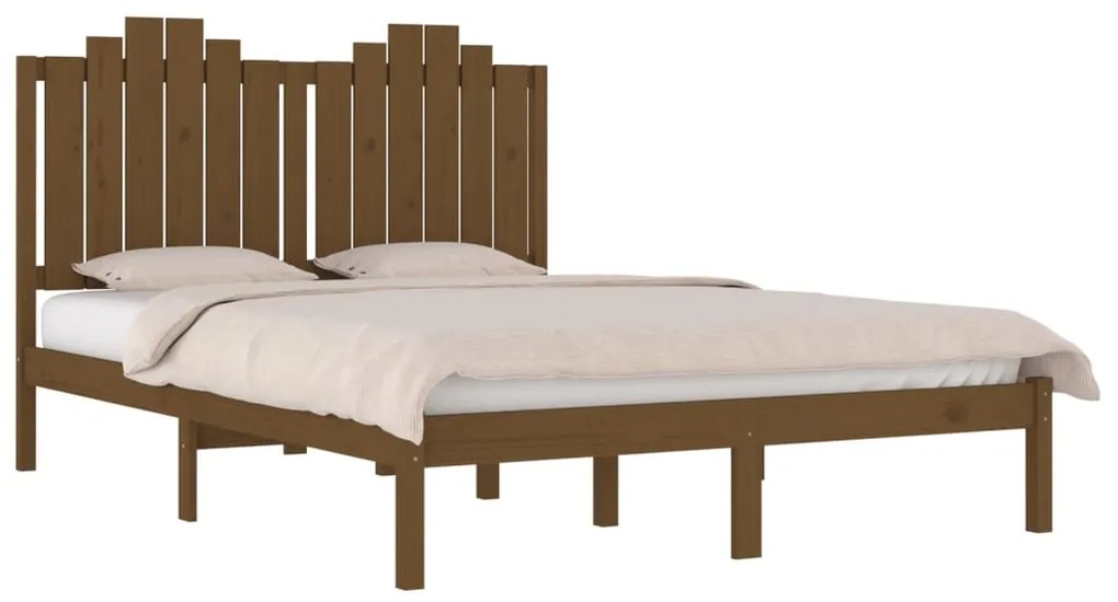Rám postele medově hnědý masivní borovice 120 x 200 cm,  3103776