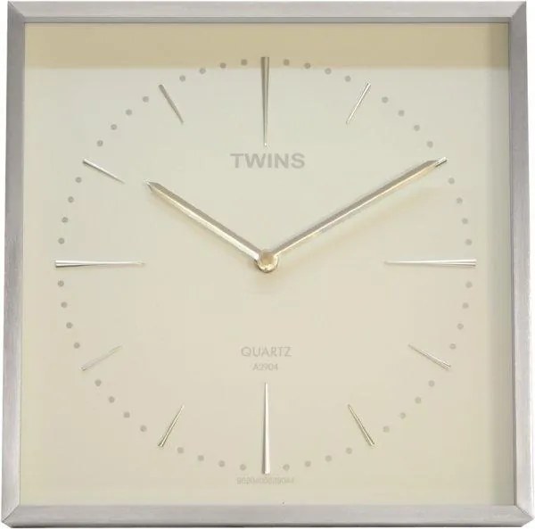 Nástěnné hodiny twins 2904 white 28cm