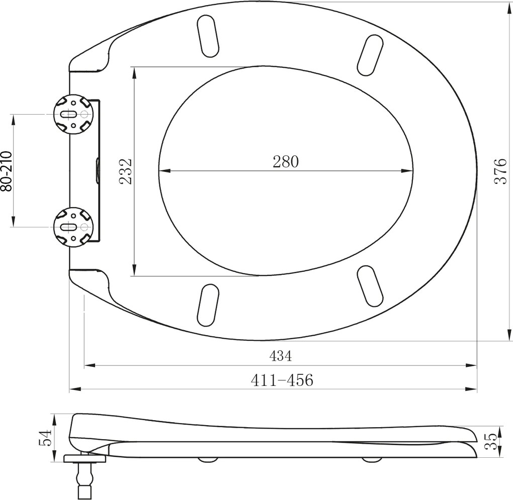 Sapho, ADINA WC sedátko, Soft Close, bílá, 1703-322