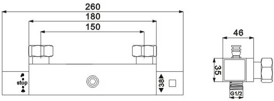 Sprchová souprava MEXEN - TIM s termostatickou baterií - černá