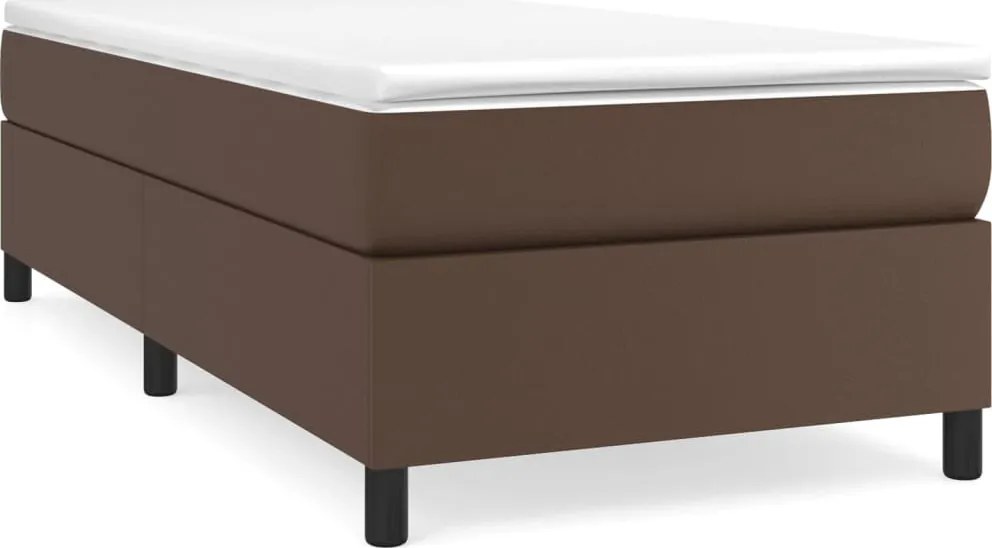 vidaXL Box spring postel 100 x 200 cm umělá kůže [3121030] Barva: Šedá