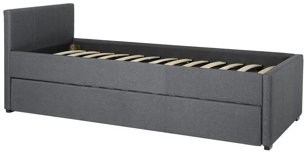 Rozkládací postel 80 cm MERMAID (s roštem) (tmavě šedá). 1022724