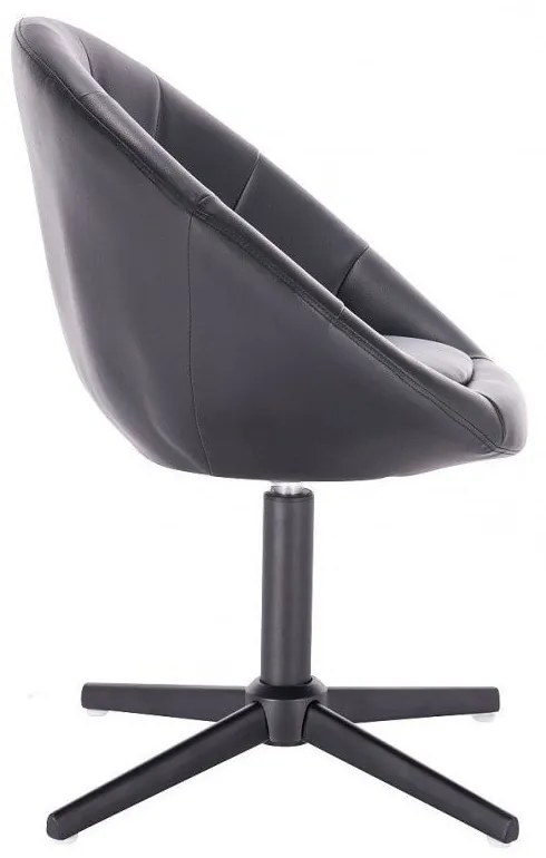 LuxuryForm DESIGN Otočné křeslo VERA na černém kříži - černé