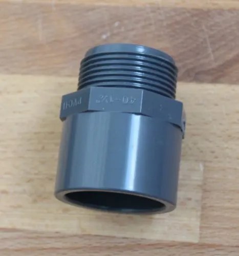 Vagnerpool Nipl - přechodka PVC 50/40 mm lepení/ vnější závit 1 a 1/4" (5/4")