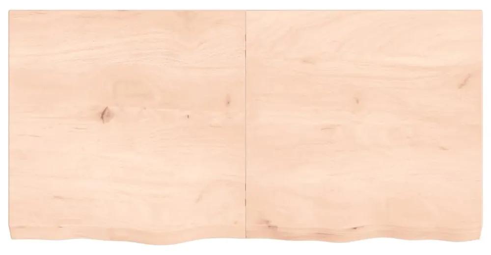 Petromila Nástěnná police 120x60x(2-6) cm neošetřené masivní dubové dřevo