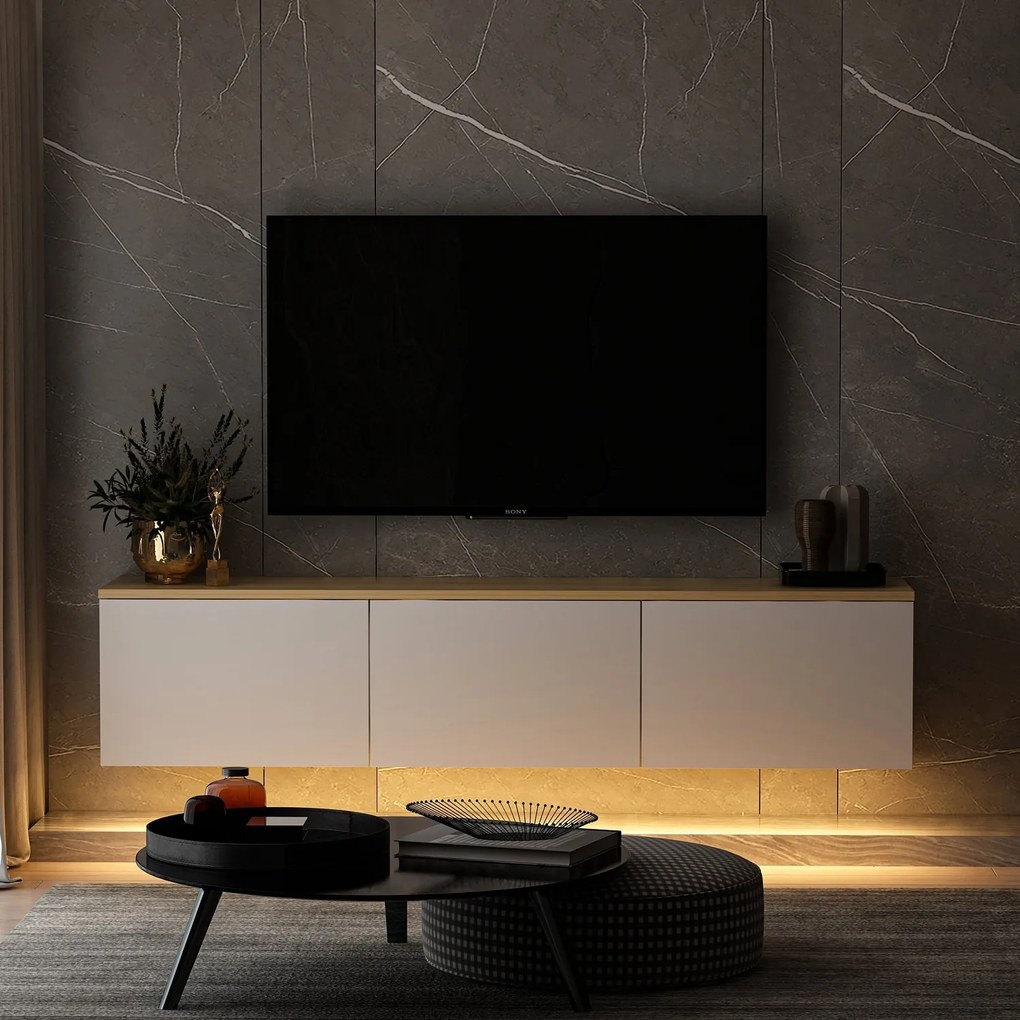 Kalune design TV stolek NEON bílý