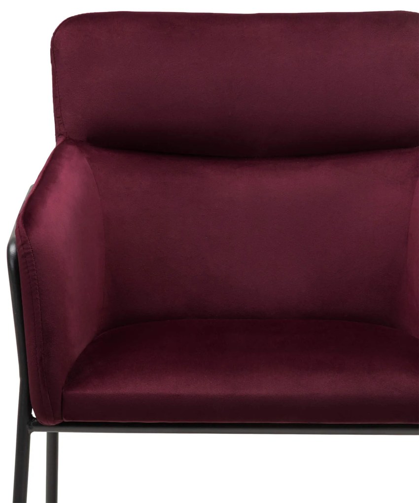 Vínové designové jídelní křeslo HELSINKI VELVET