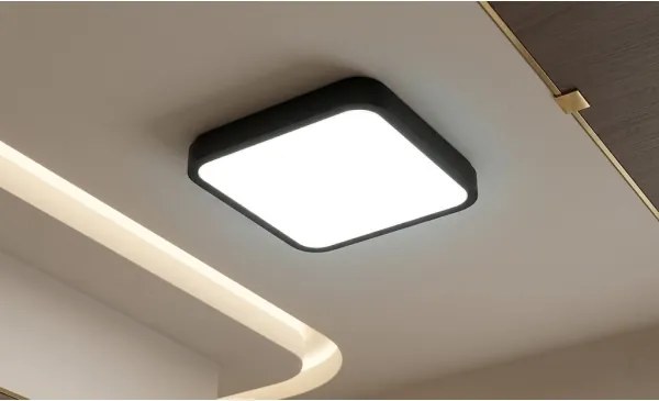 BRILAGI-LED Koupel. strop. sv. se senz. ZENNA LED/18W/230V 28,5x28,5 cm IP44 čer